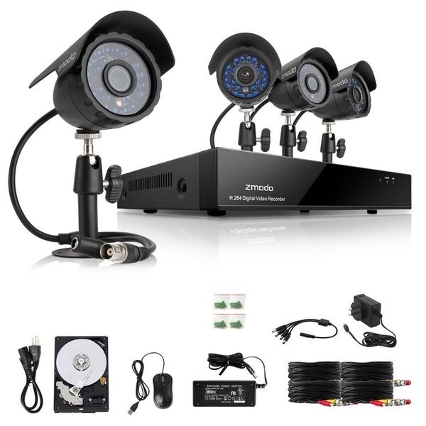 SET ZMODO DVR Kit-4CH Recorder+4xCMOS IR Cam+2TB | UMAX.cz